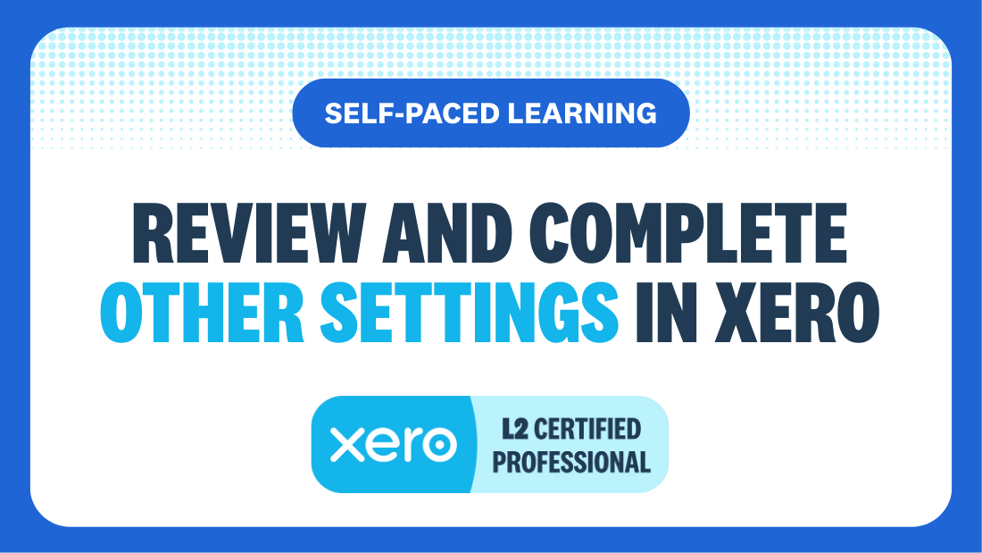 Set up Xero : Xero